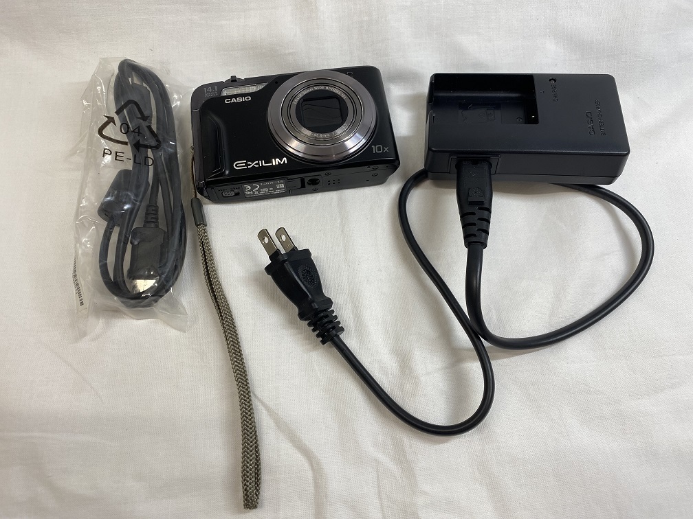 GIU20850 品 CASIO/カシオ EXILIM/エクシリム EX-H15 充電機 USB/AVケーブル 取説付き コンパクト デジタル ...