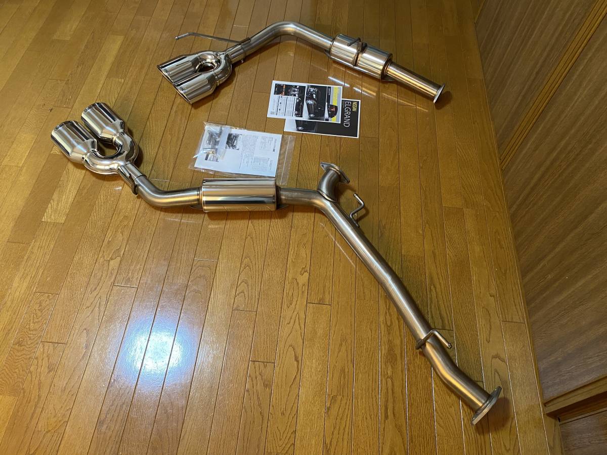 良品 日産 E52 エルグランド ROWEN リア エキゾースト マフラー テール 左右 ダブル出し 前期 後期 エアロ ストレート 2500cc(社外品)｜売買されたオークション情報 ...