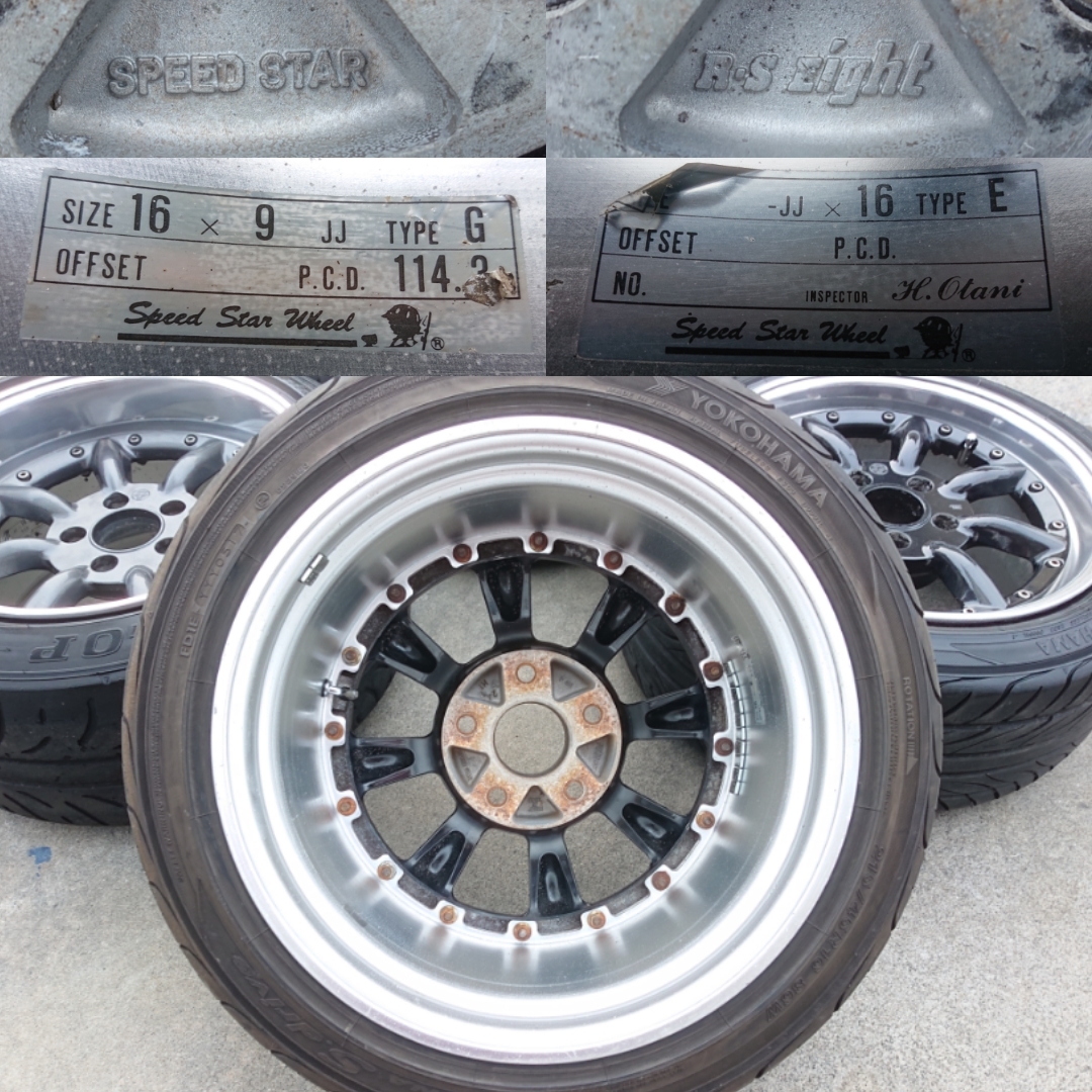 深リム SSR watanabe ワタナベ RS Eight RS-8 16インチ 9J/9.5J OFF+27/+20 5H PCD114 ...