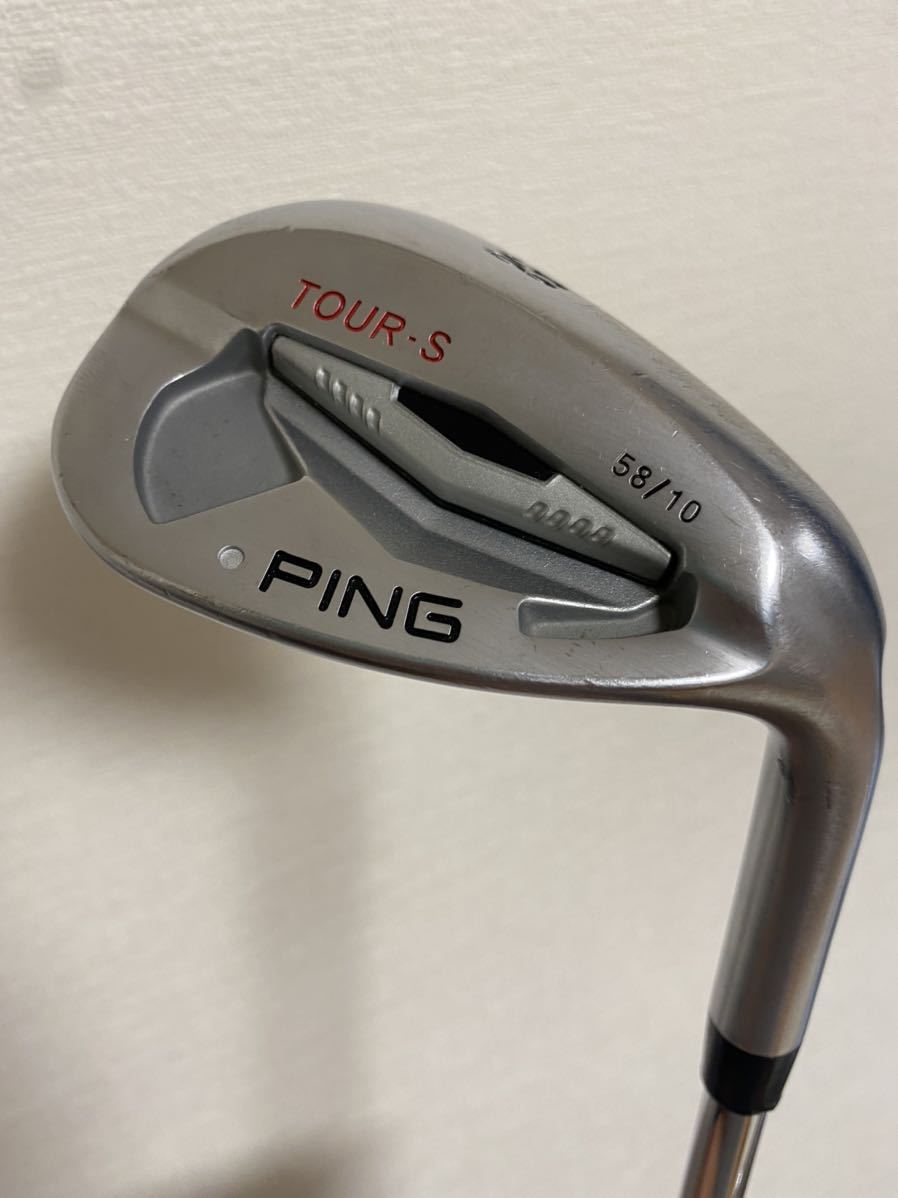PING TOUR-S WEDGE ピン ツアーSウェッジ 58/10 シルバークローム AWT Sフレックス オールオリジナル カラーコード ...