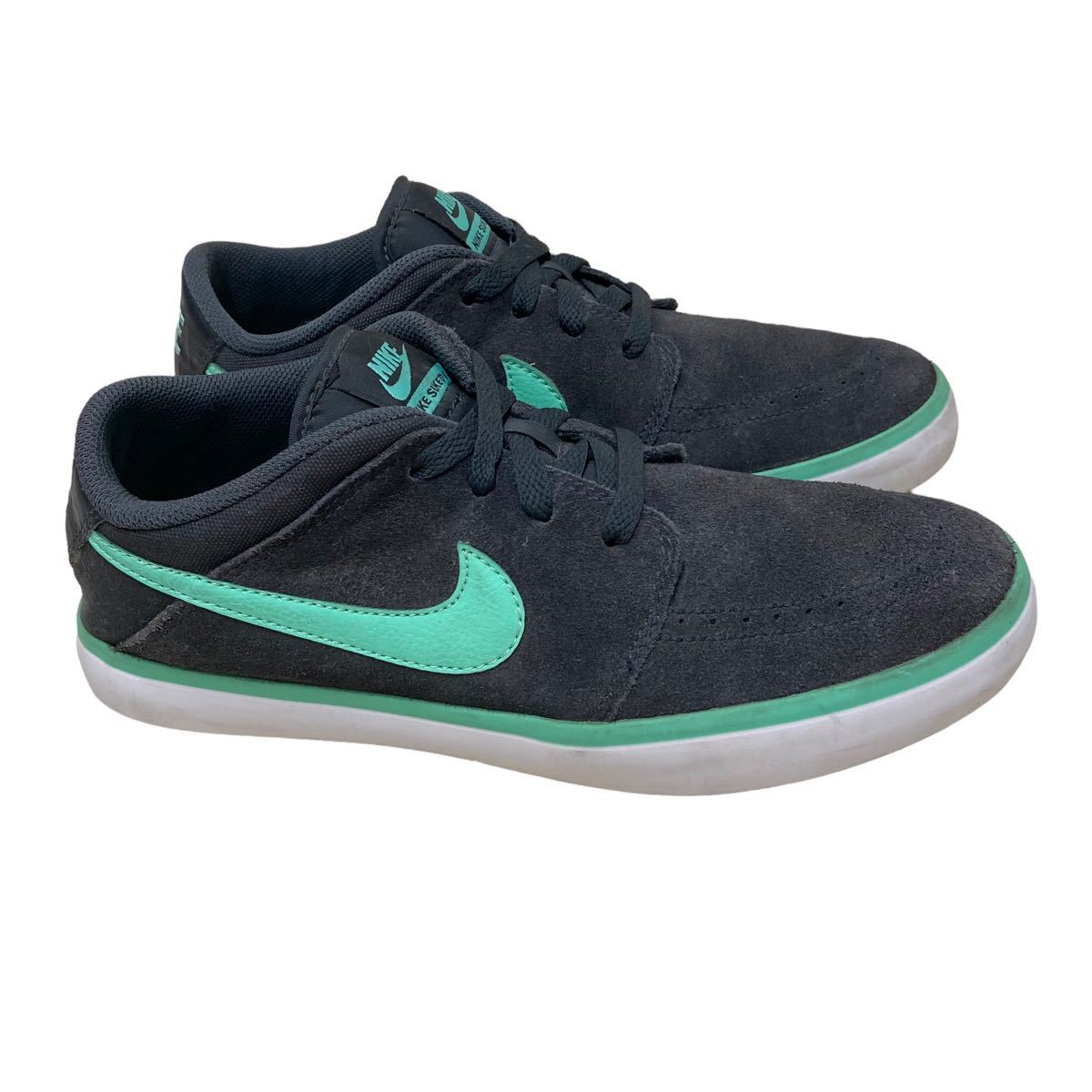 Y'119 NIKE ナイキ SUKETO 2 スケートボードシューズ スニーカー メンズ US7.5 25.5cm ブラック 黄緑 スエード ...