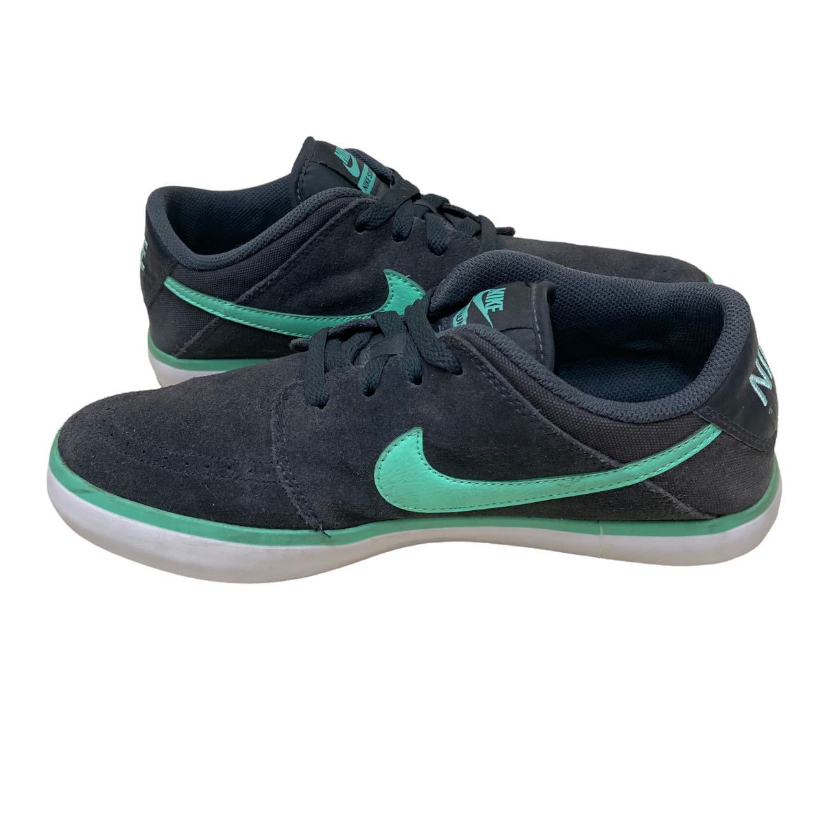 Y'119 NIKE ナイキ SUKETO 2 スケートボードシューズ スニーカー メンズ US7.5 25.5cm ブラック 黄緑 スエード ...