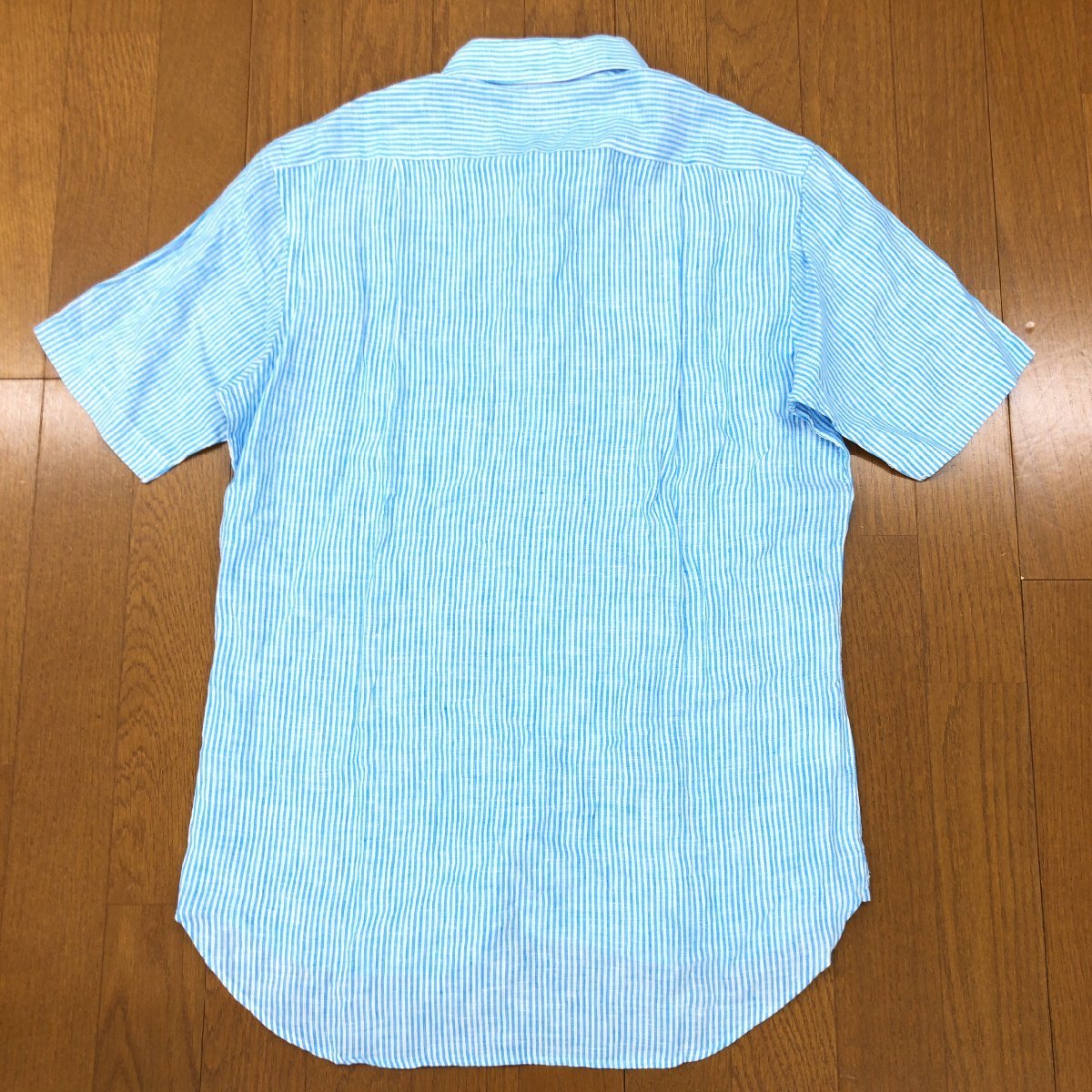 LORDSON ロードソン 麻100% リネン ストライプ シャツ M 水色 スカイブルー 半袖 メンズ 紳士 国内正規品(Mサイズ)｜売買されたオークション情報、yahooの商品情報を ...