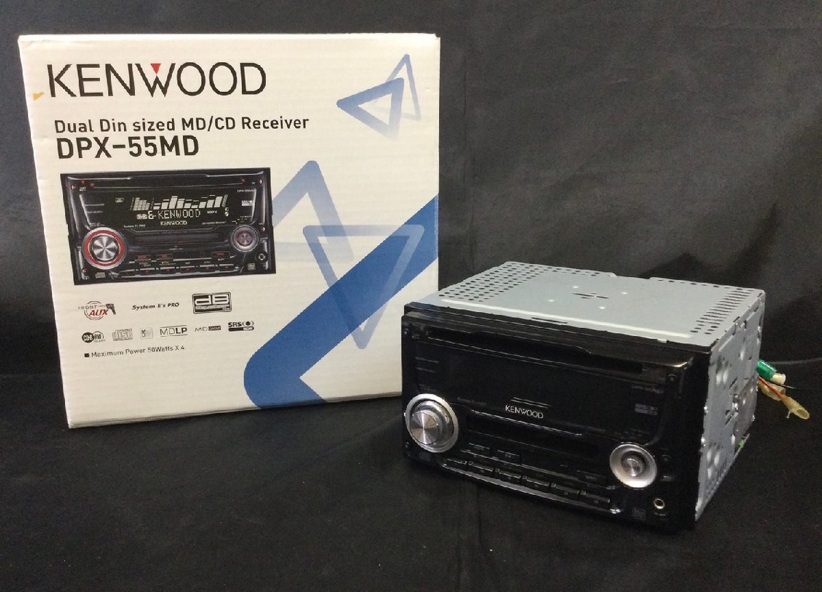 1円 現状品 ジャンク KEN WOOD DPX-55MD Dual Dinsized MD/CD Receiver オーディオ レシーバー ...