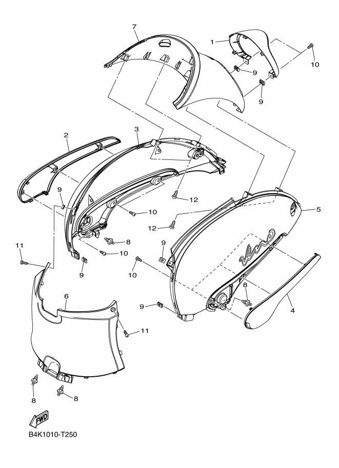 ヤマハ ビーノ／Vino AY02 XCH50 現行品 外装セット 10点セット ￥58 597分 色：マホガニーブラウンメタリック(セット)｜売買されたオークション情報、yahooの商品情報 ...