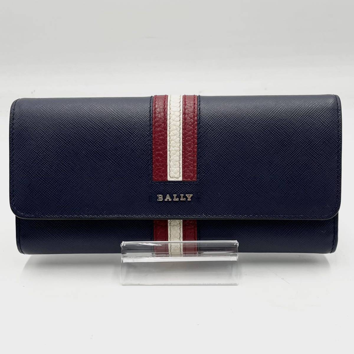 1円 極 BALLY バリー メンズ 長財布 Taliro タリロ ロゴ 金具 トレスポ ストライプ レザー 本革 カーフ サフィアーノ ...