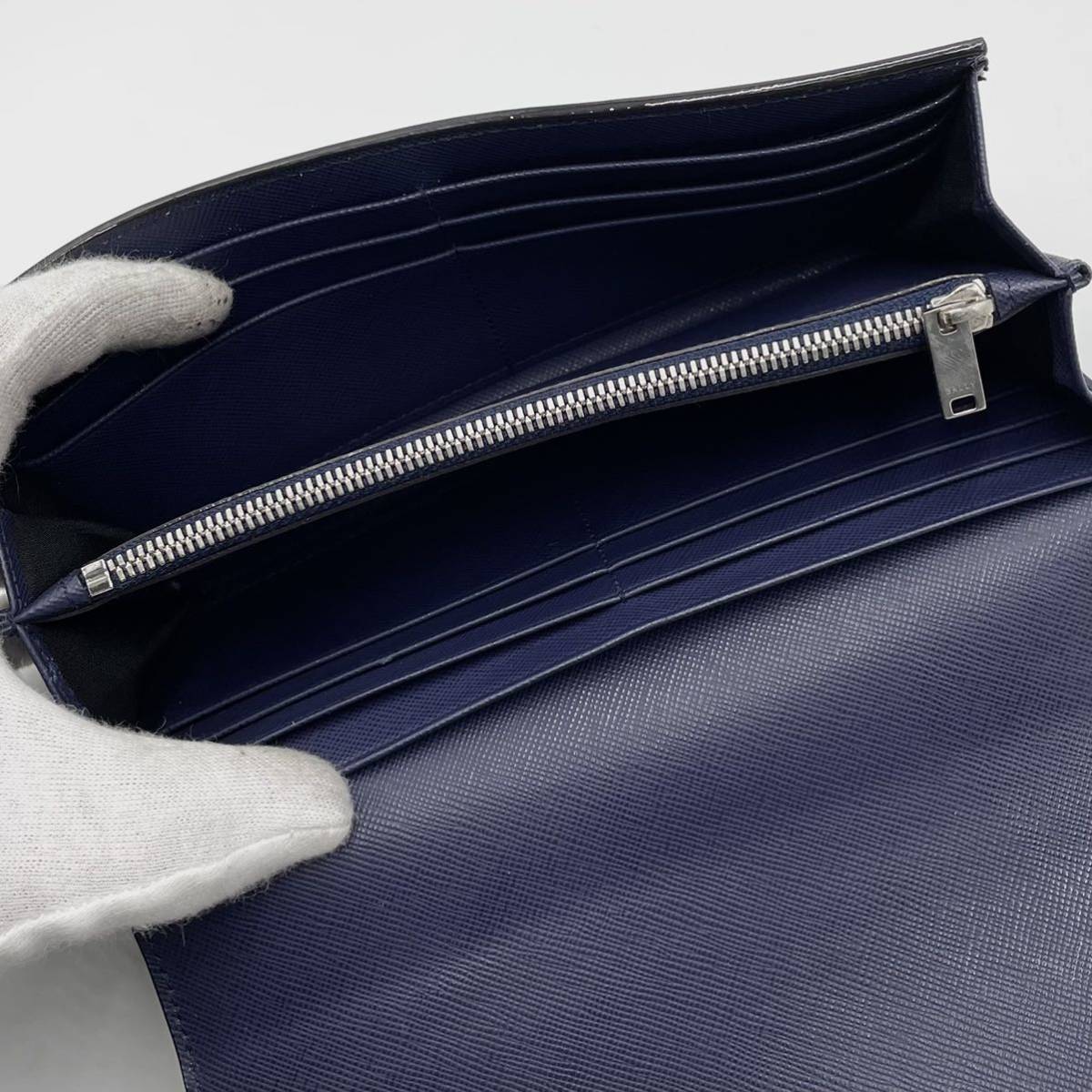 1円 極 BALLY バリー メンズ 長財布 Taliro タリロ ロゴ 金具 トレスポ ストライプ レザー 本革 カーフ サフィアーノ ...