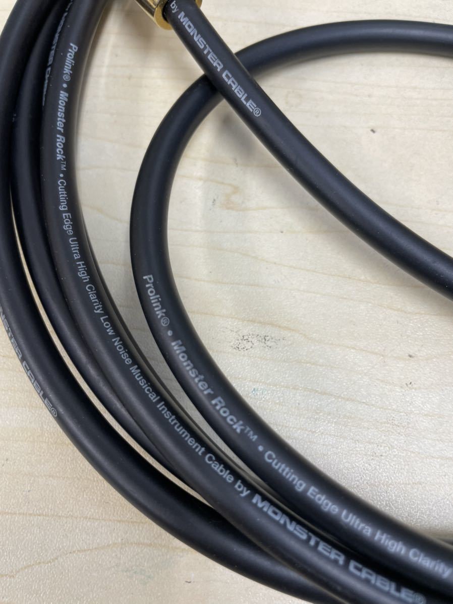 AZ 約3.7mMONSTER ROCK CABLE シールドケーブル モンスターケーブル 370cm 金 prolink ロックギター ...