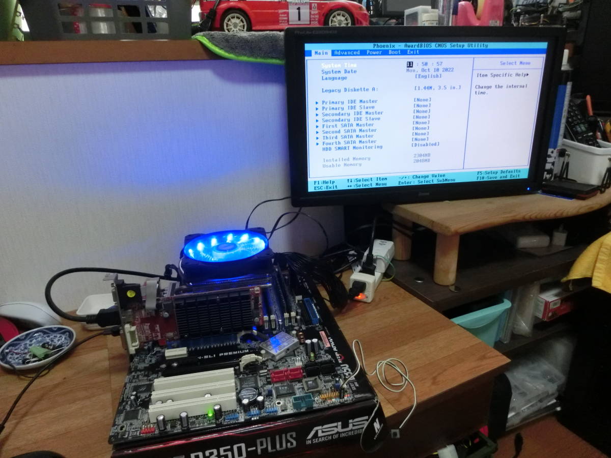 AMDマザーボード/ASUS/A8N-SLI Premium/Athlon64 X2 4200/Mem 2.0GB+256MB/BIOS起動 ...