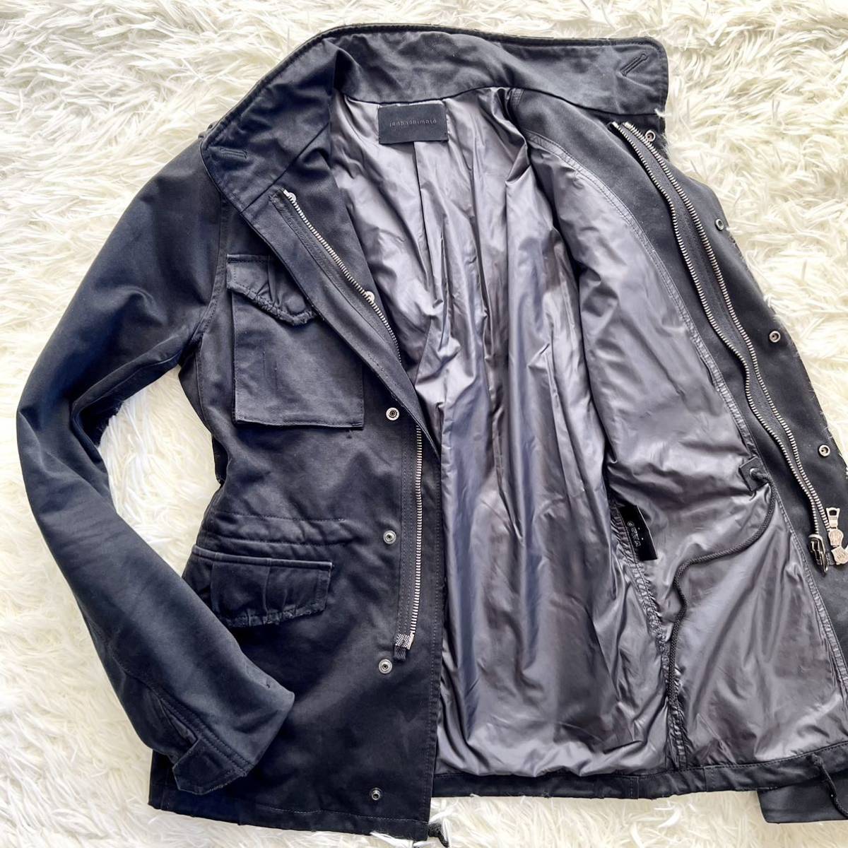 ジュンハシモト Junhashimoto ミリタリージャケット M-65 黒 2 S位 フード付 ダメージ加工 メンズ ブルゾン アウター(Sサイズ)｜売買されたオークション情報、yahooの ...