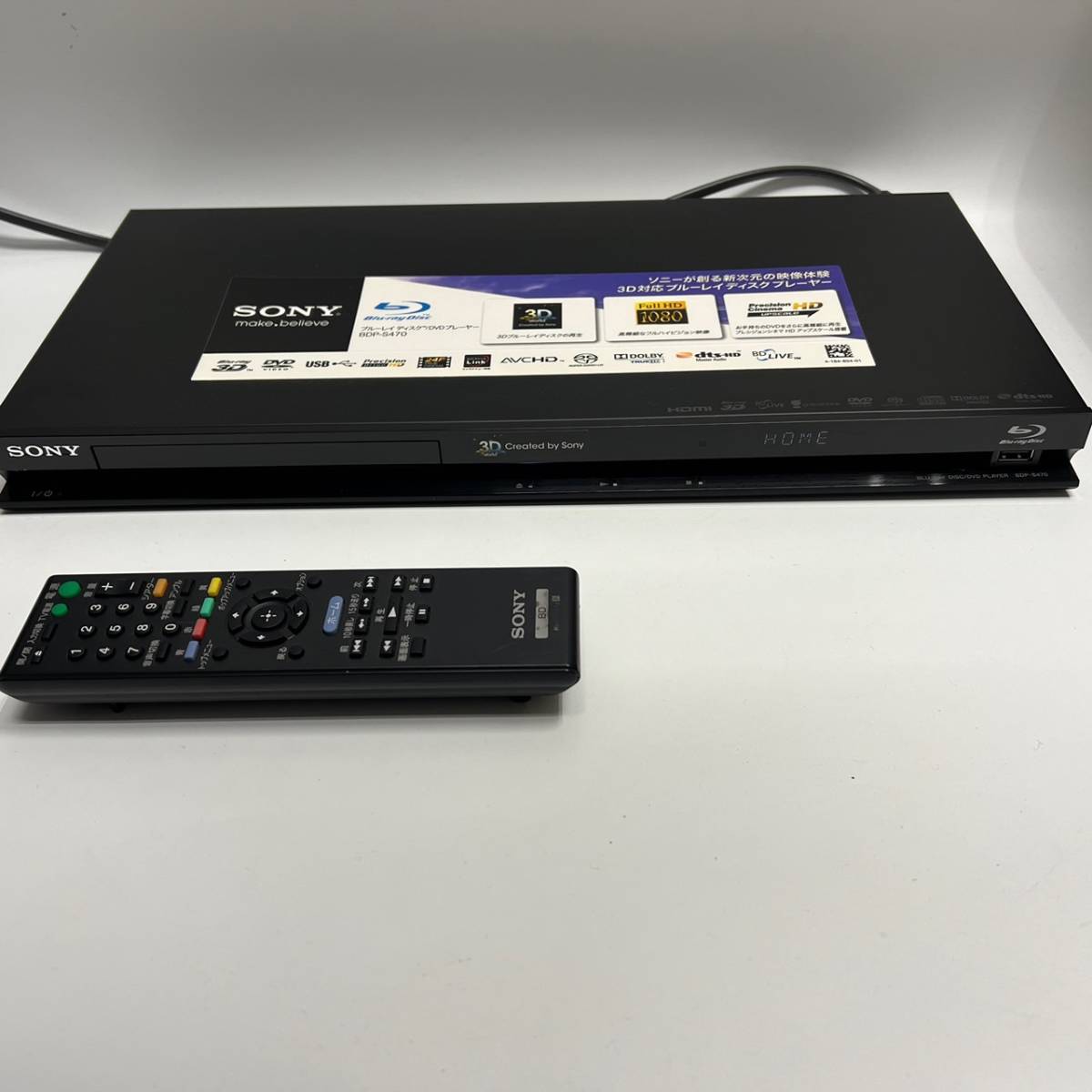SONY ブルーレイディスク/DVDプレイヤー BDP-S470 2011年製 3D対応(ブルーレイプレーヤー)｜売買されたオークション情報 ...