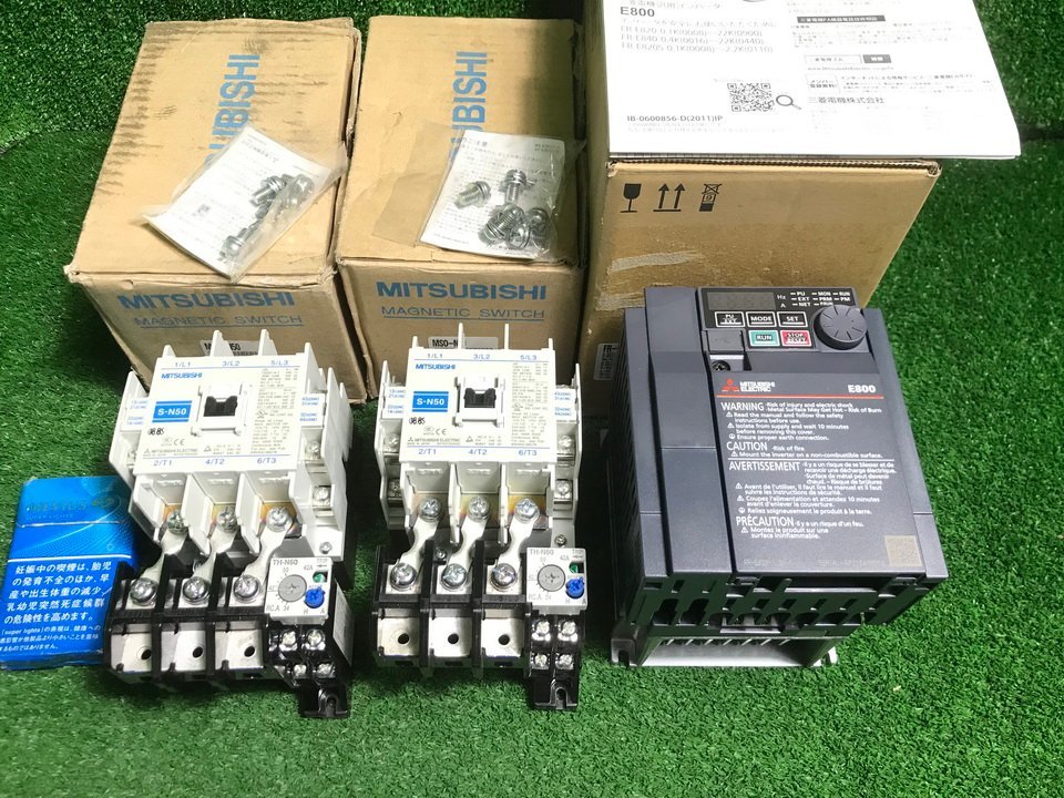 春清c537 三菱 電機部品 制御機器 汎用インバータE800 200V 1.5kw ① マグネットスイッチMSO-N50 200V 11kw ② 計3点セット(スイッチ)｜売買された ...