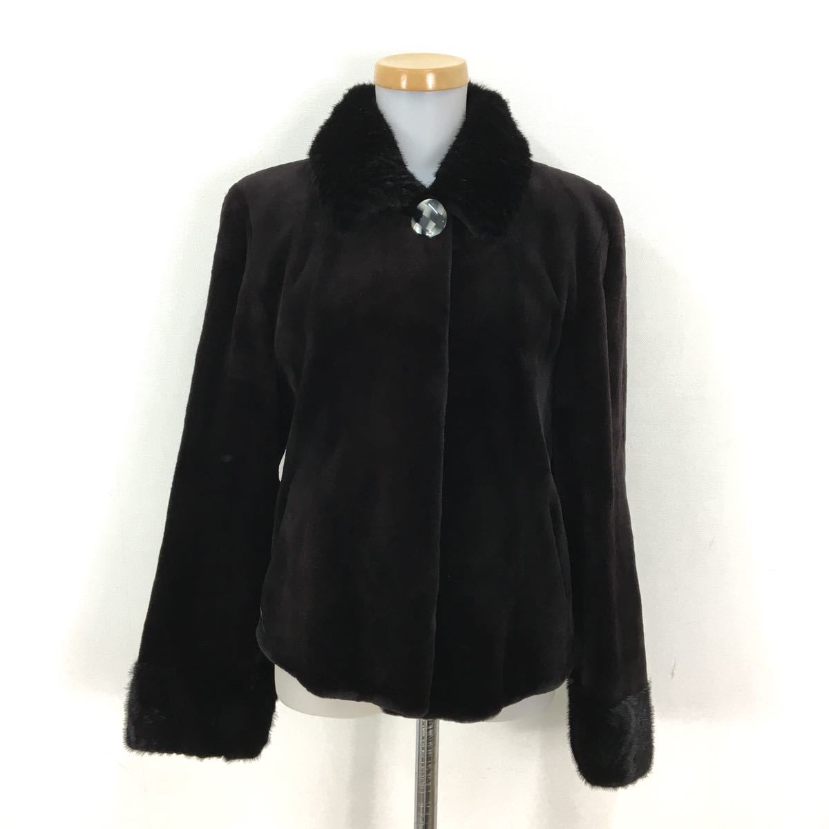 Y-229 高級 本毛皮 SAGA MINK サガミンク ミンク シェアードミンク ファーコート ハーフコート コート アウター 毛皮 ダークブラウン(ミンク)｜売買されたオークション情報 ...