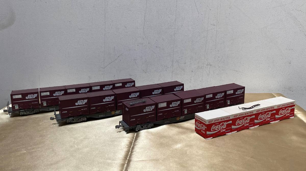 TOMIX JR貨物 コキ 94718 コンテナ 車両 3両 コカ コーラ コンテナ4台(貨物列車)｜売買されたオークション情報、yahooの ...