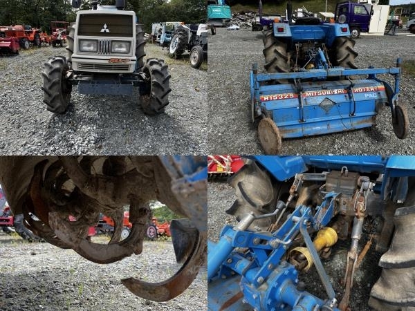 茨城県 結城市 三菱 トラクター MT2501 25馬力 3040h R1532S ロータリー パワステ 自動耕深 輸出向け 直 ...