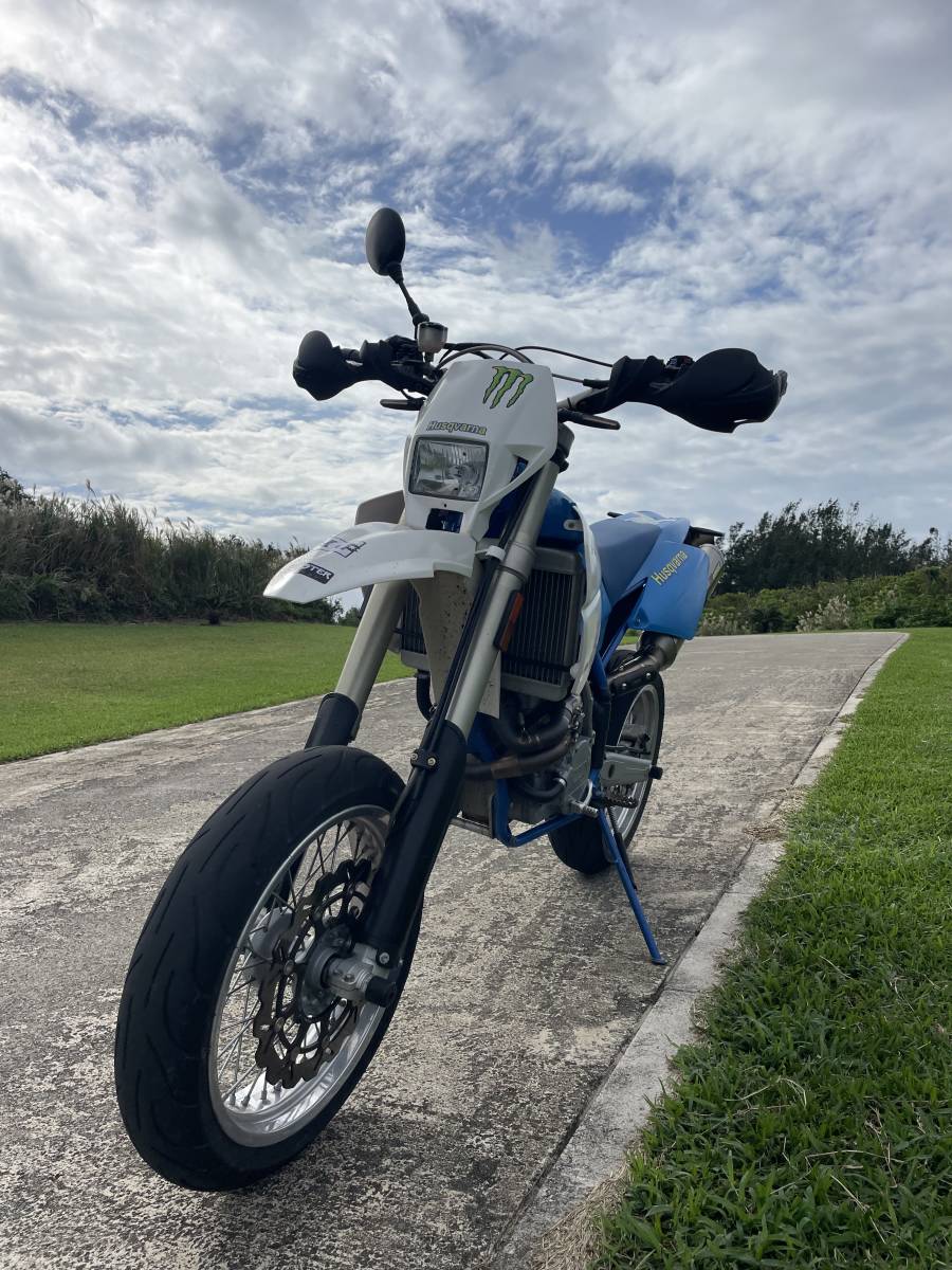 ハスクバーナFe250改Fe650フサベル搭載車 カスタム 超美車 アクラポビッチチタンフルエキ付 ミシュランパイロットレーシング 前後 ...