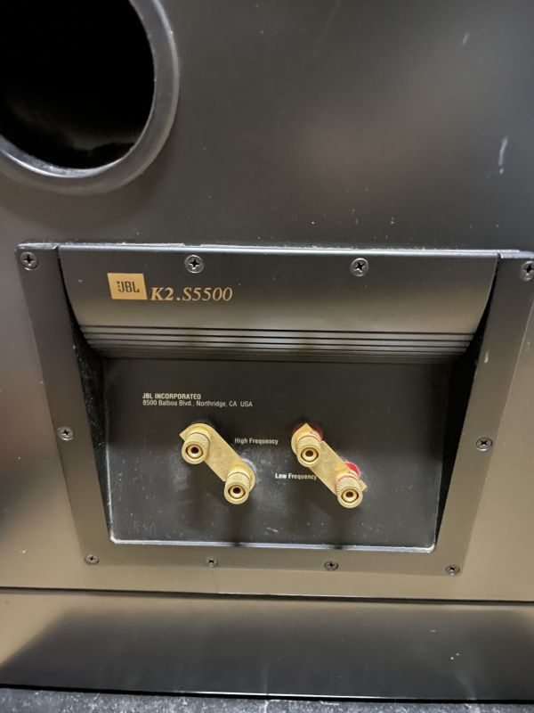 引き取り限定 JBL Project K2 S5500 BQ 2wayトールボーイ型スピーカー ペア 説明書付き 特注石台付(スピーカー本体 ...