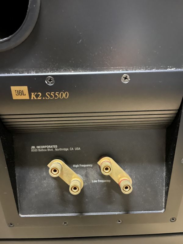 引き取り限定 JBL Project K2 S5500 BQ 2wayトールボーイ型スピーカー ペア 説明書付き 特注石台付(スピーカー本体 ...
