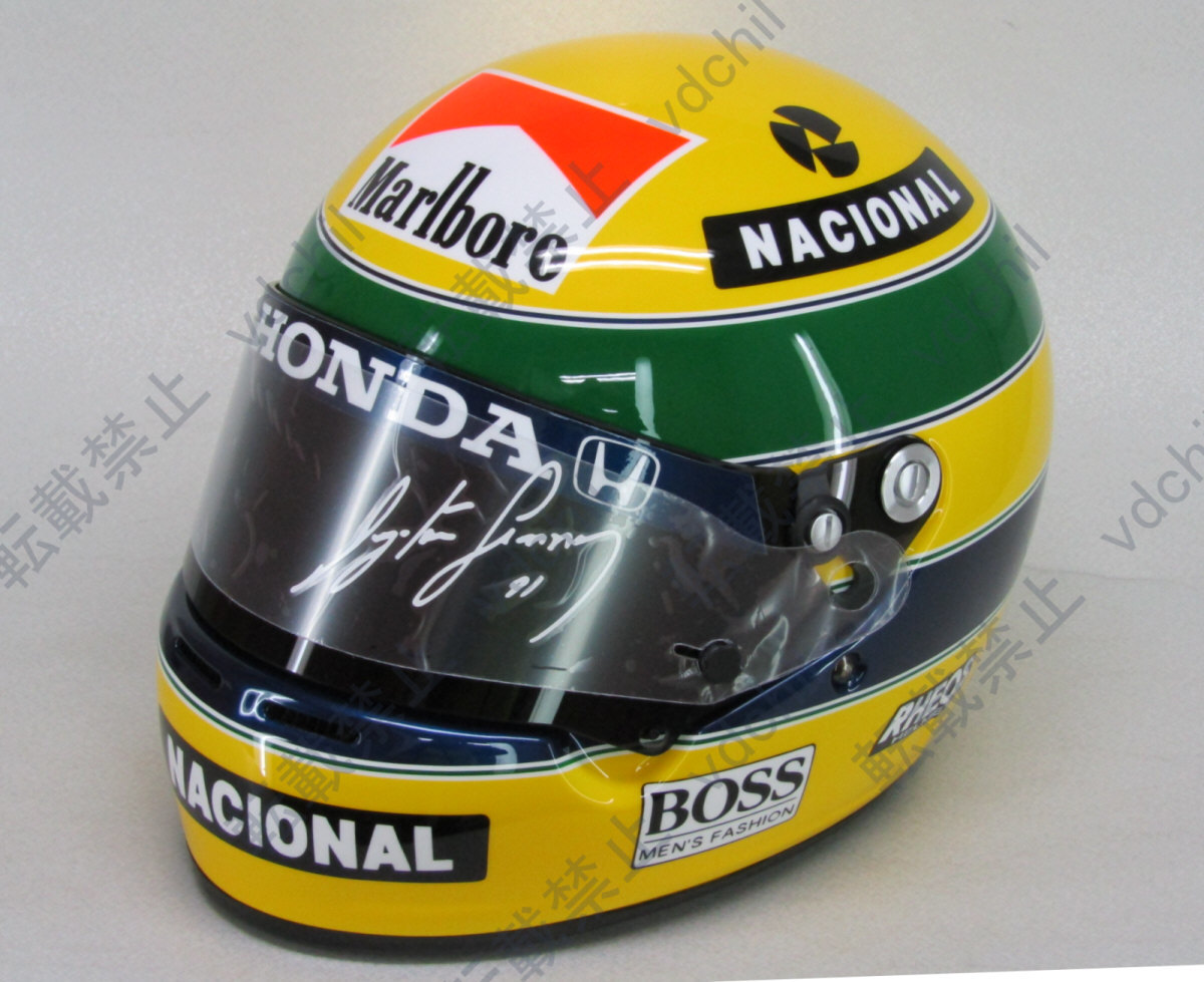 アイルトン セナ レプリカヘルメット 91年ブラジルGP仕様 Arai GP-5X XLサイズ マクラーレン ホンダ F1 RHEOS ...
