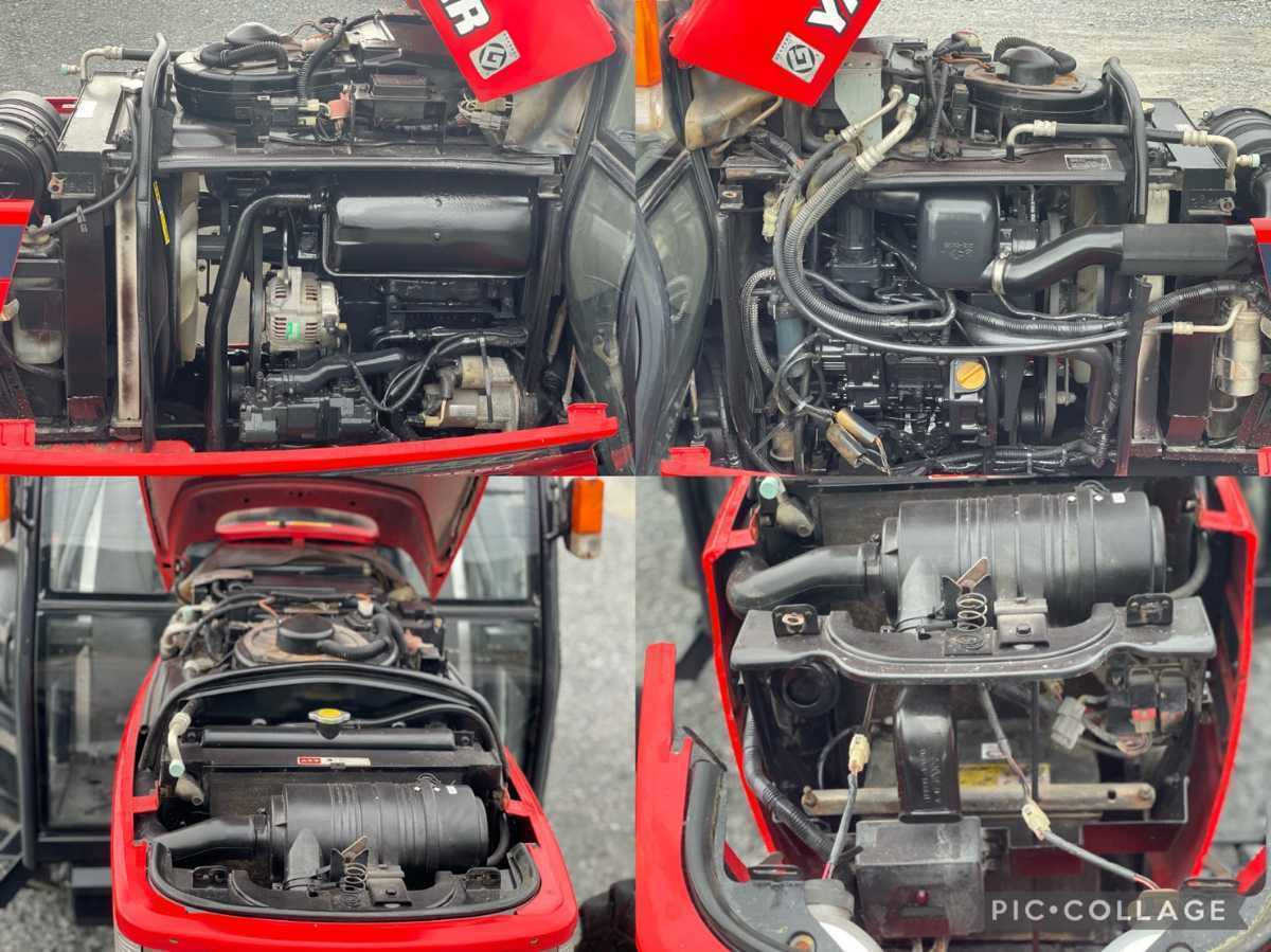 タイヤ4本 ヤンマートラクター AF350 ハイスピード 35馬力 836h エアコンキャビン ヤンマーロータリーER318AM 座席 四駆 ...