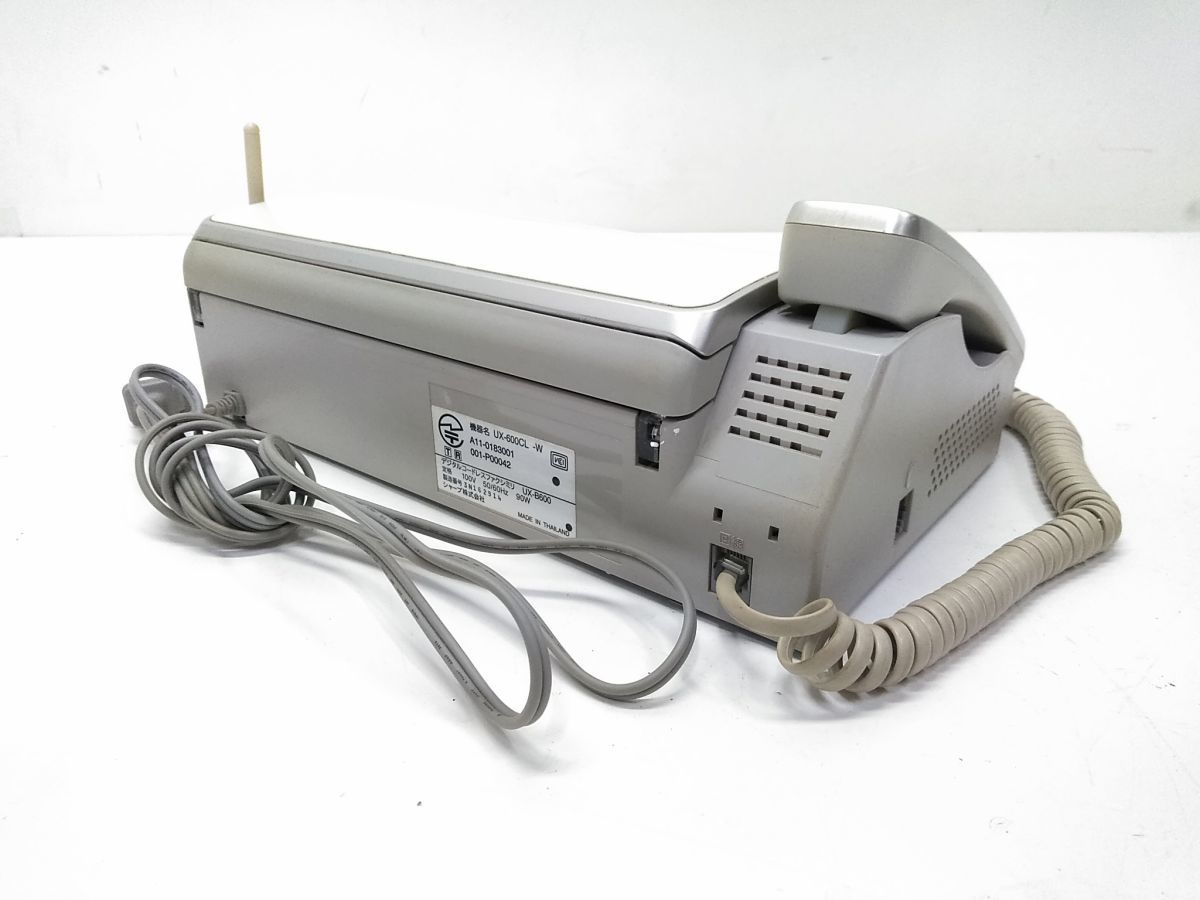 SHARP/シャープ デジタルコードレスファクシミリ UX-600CL-W/コードレス子機 JD-KS200 充電器付属 1220B10D @100(ファクシミリホン)｜売買されたオークション ...
