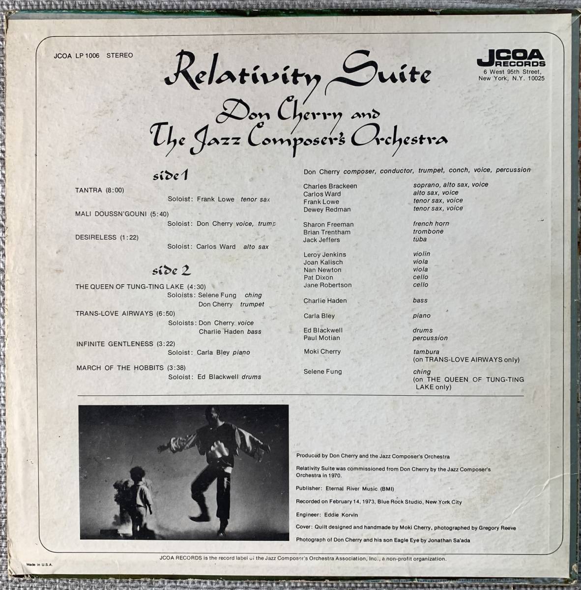 LPレコード Don Cherry & The Jazz Composer's Orchestra / Relativity Suite ...