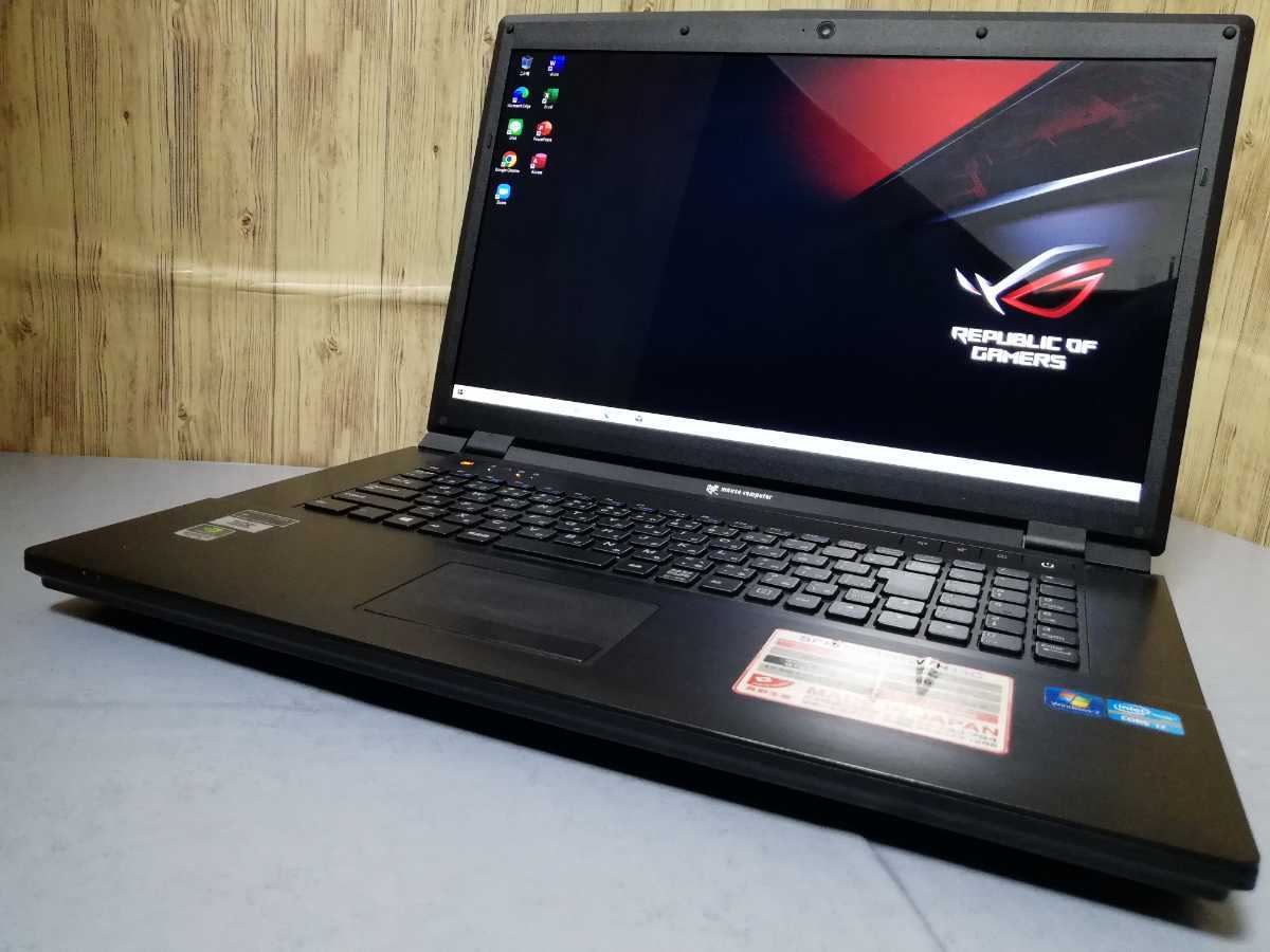 SSD512GB ゲーミングノート+17.3型FULLHD+メモリ16GB Mouse W170ER 最強core i7 Windows11 ...