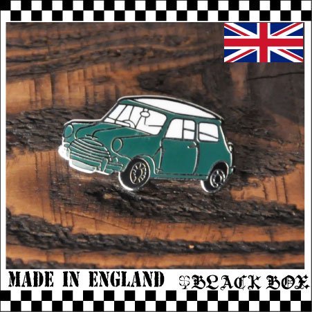 英国 Pins Badge ピンズ ピンバッジ mini ミニ ローバー クラシック モーリス オースチン クーパー BMC グリーン UK ...