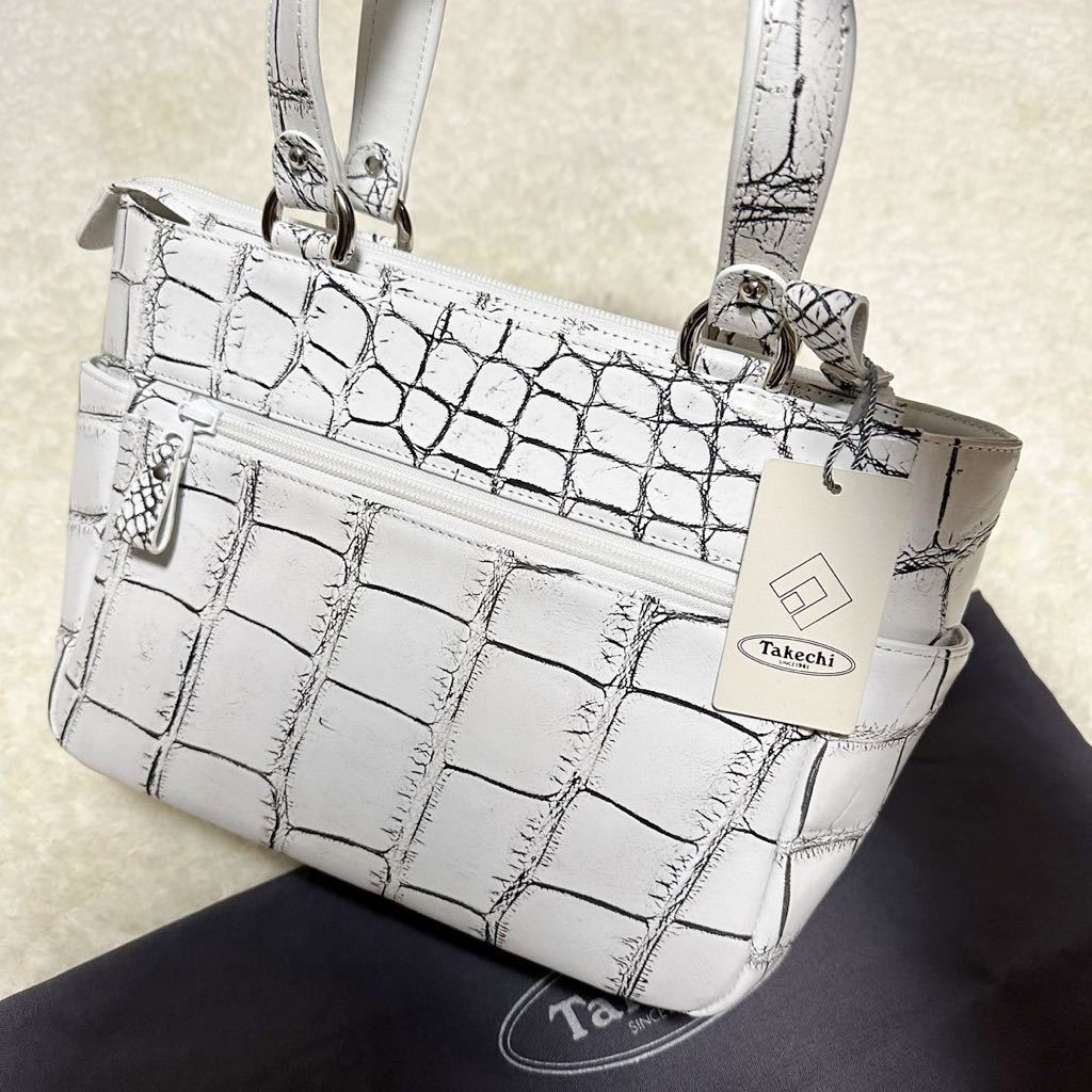 takechi クロコダイル ハンドバッグ 目地染め バニラ 武知 アリゲーター(クロコダイル)｜売買されたオークション情報、yahooの商品情報をアーカイブ公開 - オークファン ...