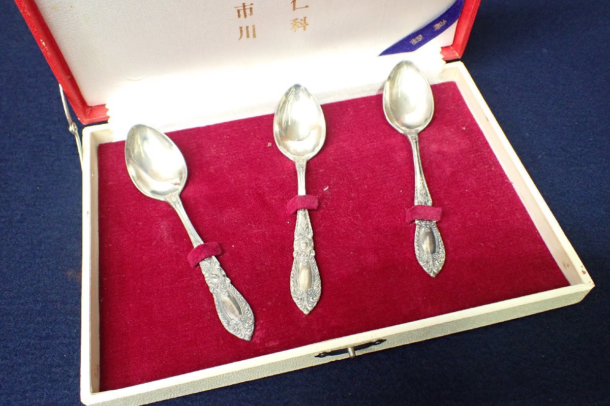 020112 銀製 SILVER 950 スプーン 三本 総重量48.2g ケース付(その他)｜売買されたオークション情報、yahooの商品 ...