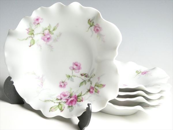 k928 アビランド リモージュ バラ絵 リーフ トレー プレート 5枚(アビランド)｜売買されたオークション情報、yahooの商品情報を ...