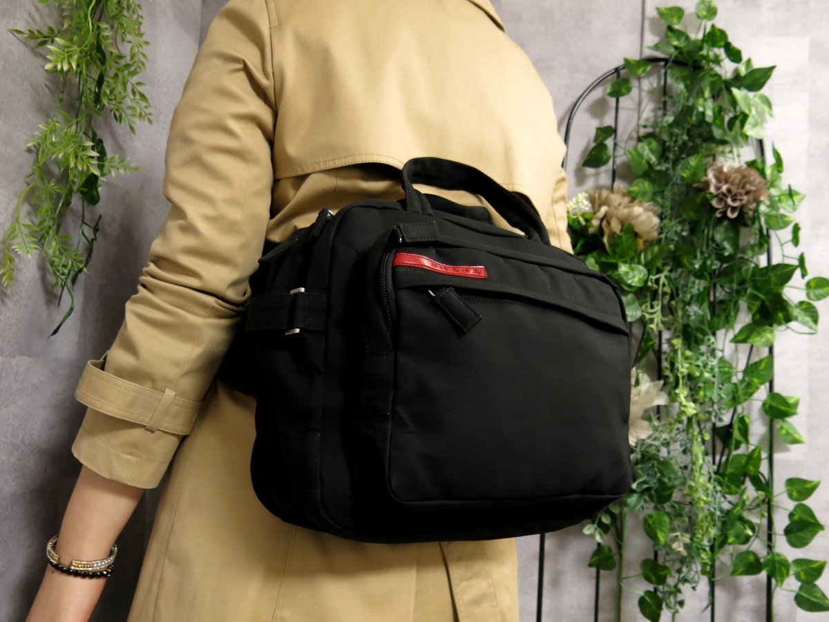 超 PRADA プラダ スポーツ ナイロン 2way ハンド ウエスト バッグ 黒 イタリア製 B5 収納 書類 かばん Js33542(プラダスポーツ)｜売買されたオークション情報 ...
