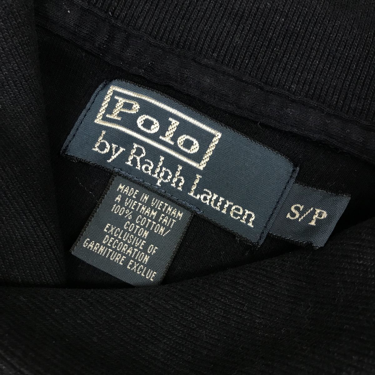 F141-M polo ralpha lauren ポロ ラルフローレン スウェット トレーナー sizeS 黒 ブラック コットン ワン ...