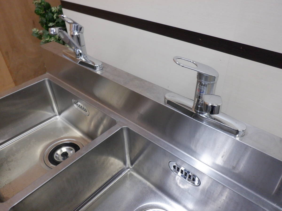 OG-L51 2槽シンク/混合水栓付き W1200×D600×H800mm ステンレスシンク 厨房 業務用 流し台(流し台、シンク)｜売買され ...