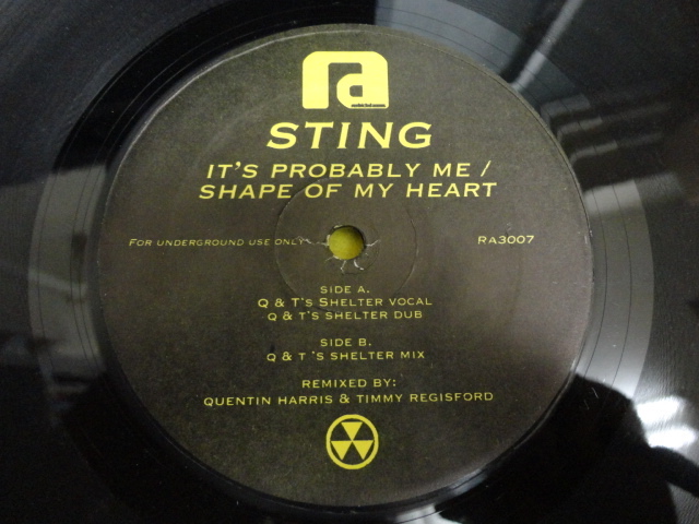 Sting - It's Probably Me エレガントDeep House 12 Quentin Harris Timmy ...