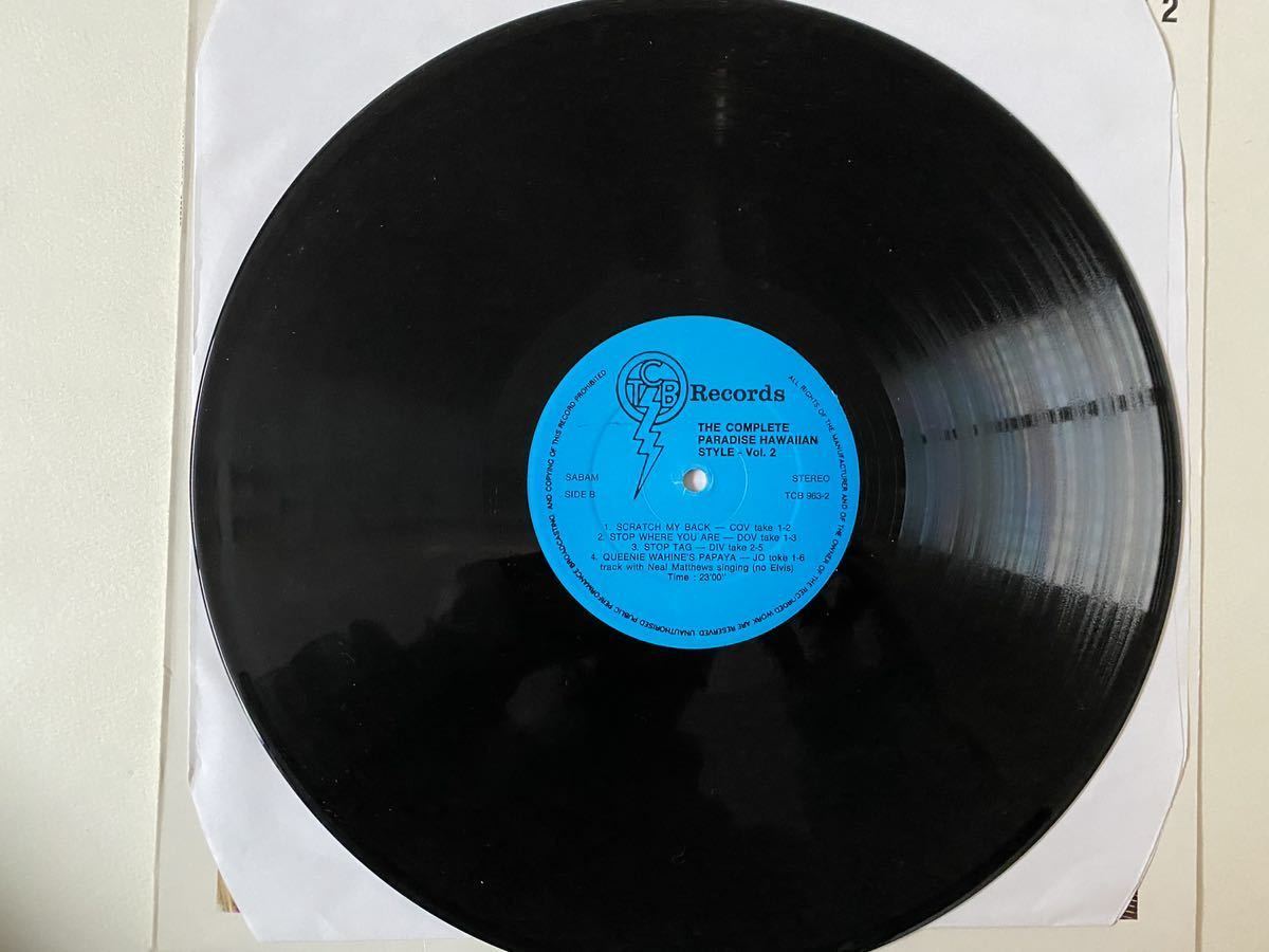 elvis presley エルヴィスプレスリー THE COMPLETE PARADISE HAWAIIAN STYLE SESSION 2 レア スタジオアウトテイク集LP TCB ...