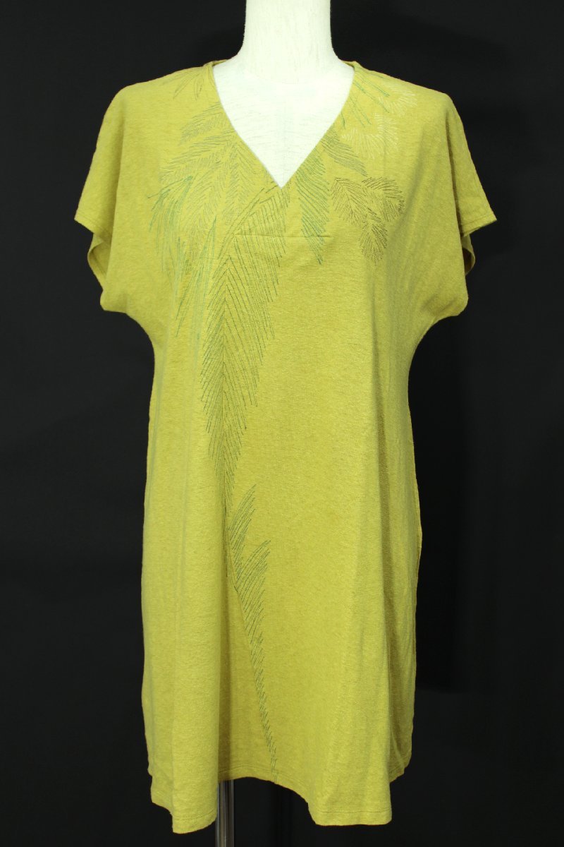 ヨーガンレール 植物柄ステッチ刺繍半袖コットンチュニック 黄緑M mf243(ヨーガンレール)｜売買されたオークション情報、yahooの商品 ...
