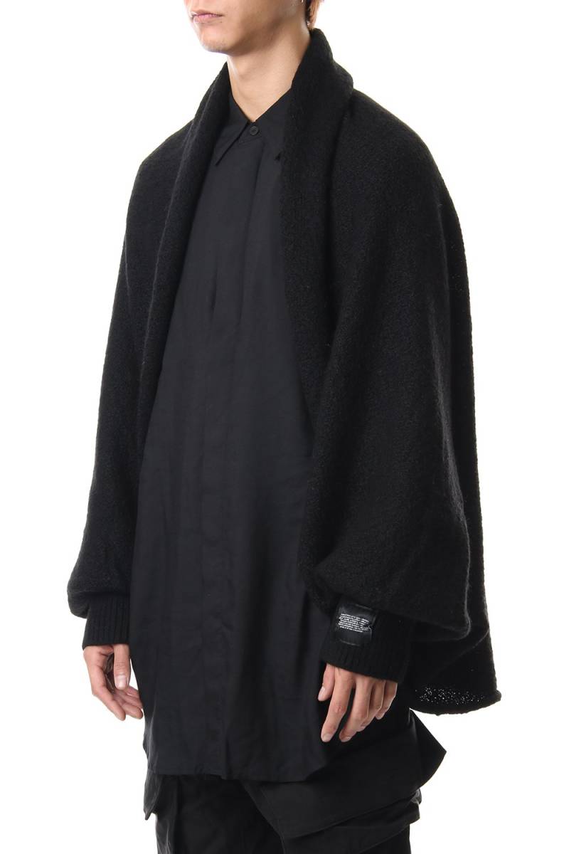 20SS定価35200円 JULIUS ユリウス ボレロ ストール カーディガン NILoS ニルズ 黒 / rickowens drkshdw Yohji Yamamoto Y-3 ...