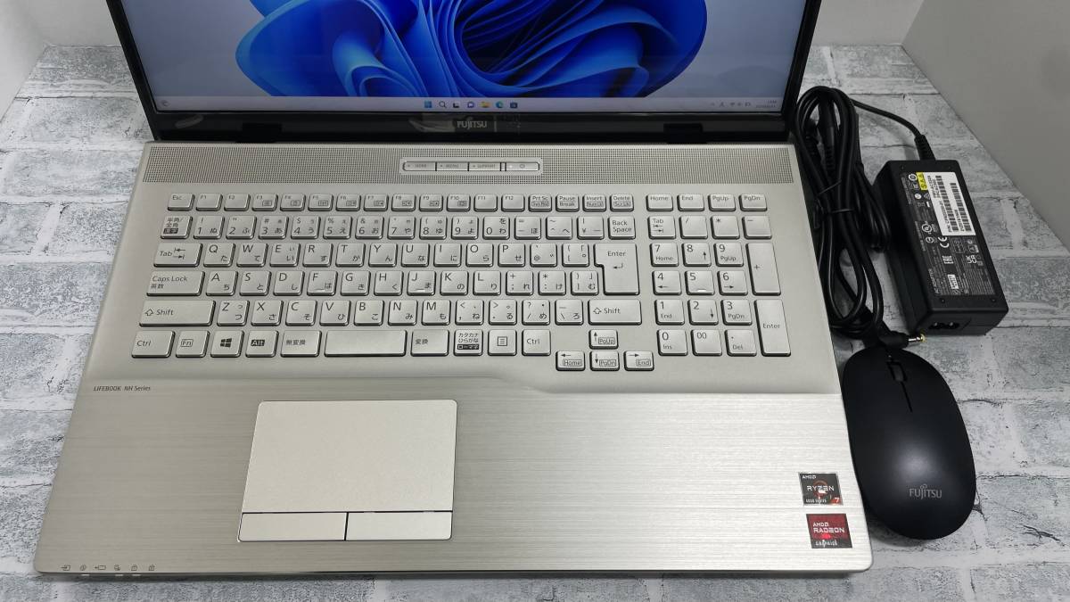 富士通 LIFEBOOK NH77/F3 FMVN77F3G AMD Ryzen 7 5700U/メモリ32GB/SSD512GB/DVD ...