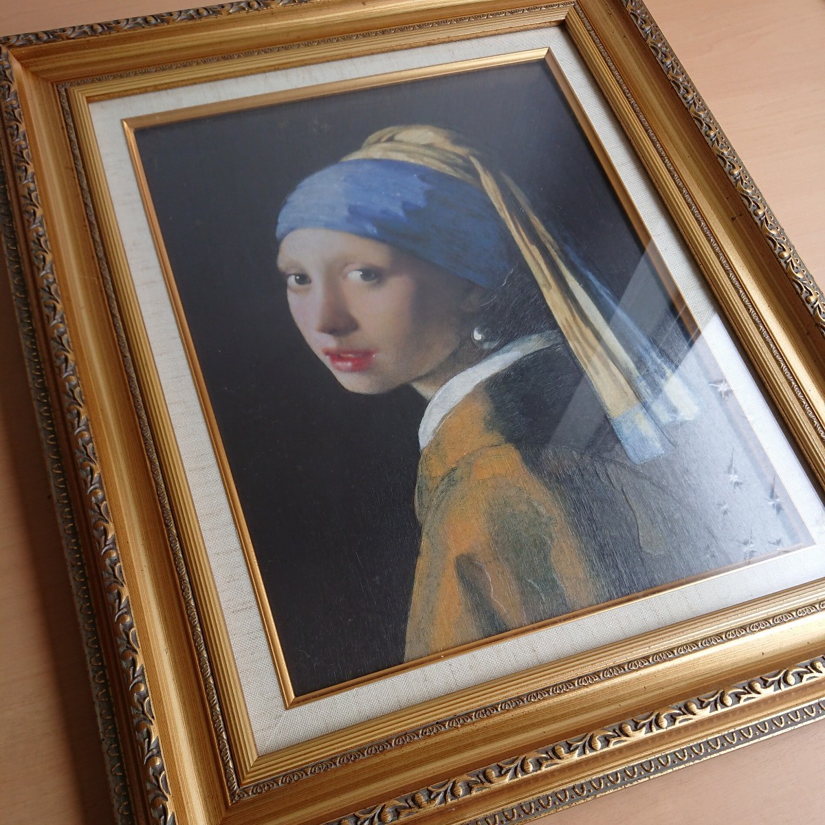 234-70 フェルメール 真珠の耳飾りの少女 複製品 額 49cm x 59cm 印刷(ポスター)｜売買されたオークション情報、yahooの商品情報をアーカイブ公開 - オークファン ...