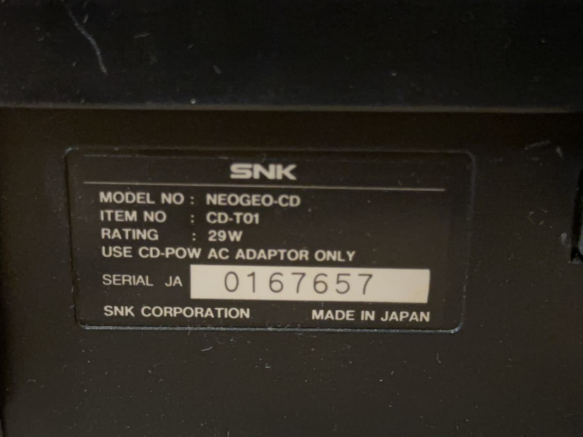 A269 SNK NEOGEO-CD ネオジオCD本体 CD-T01 コントローラー付き 動作未確認 ゲームソフト付 通電のみ確認済(ネオジオ)｜売買されたオークション情報、yahooの商品 ...