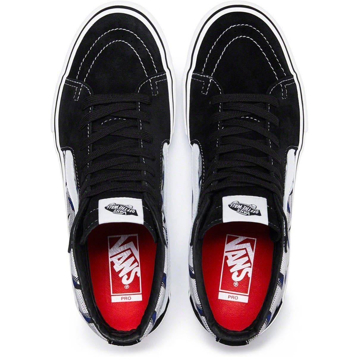 黒 US8.5 26.5cm Supreme Vans Diamond Plate Sk8 Hi Pro box logo checker ...