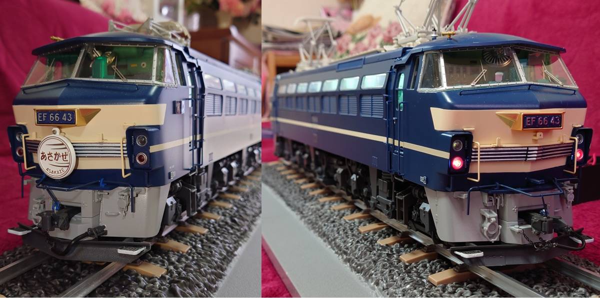 1/32 EF66-43 あさかぜ +オハネフ25-156+オシ24-100 アシェット ブルートレイン3車両をつくる完成品(その他)｜売買さ ...