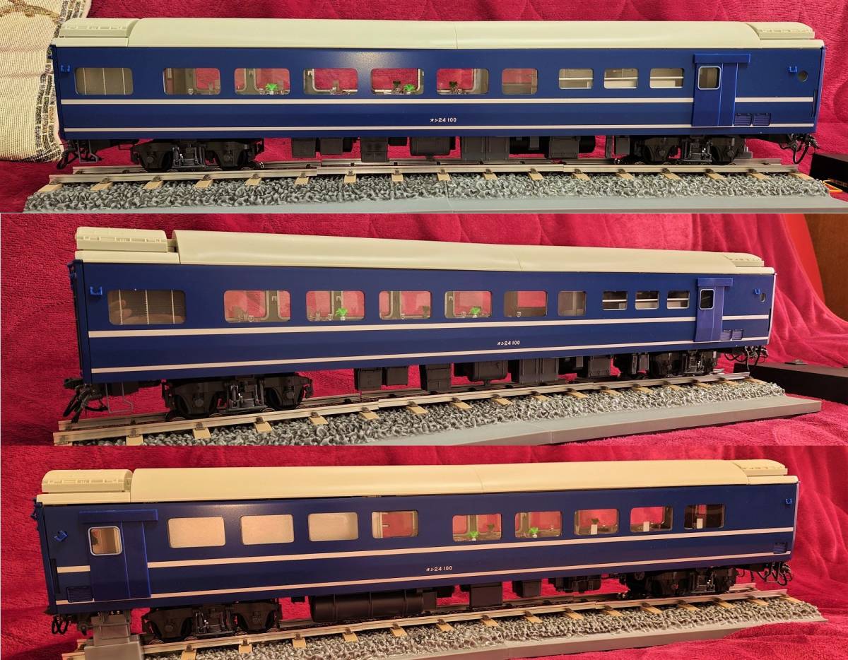 1/32 EF66-43 あさかぜ +オハネフ25-156+オシ24-100 アシェット ブルートレイン3車両をつくる完成品(その他)｜売買さ ...