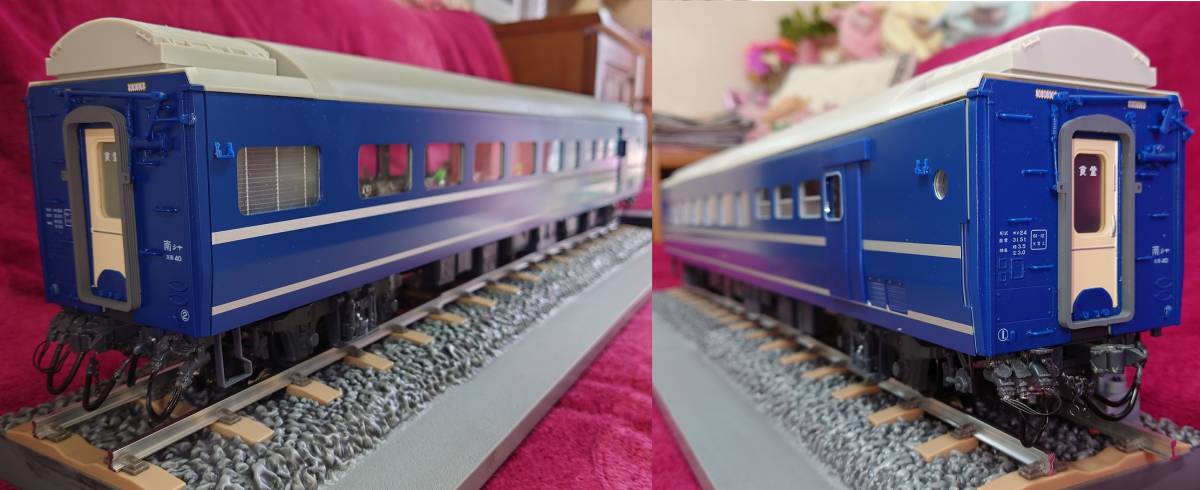 1/32 EF66-43 あさかぜ +オハネフ25-156+オシ24-100 アシェット ブルートレイン3車両をつくる完成品(その他)｜売買さ ...
