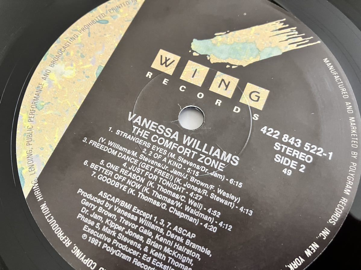 シュリンク付US Ori Vanessa Williams / The Comfort Zone LP POLYGRAM/WING RECORDS 843522-1 ヴァネッサ ウィリアムス ...