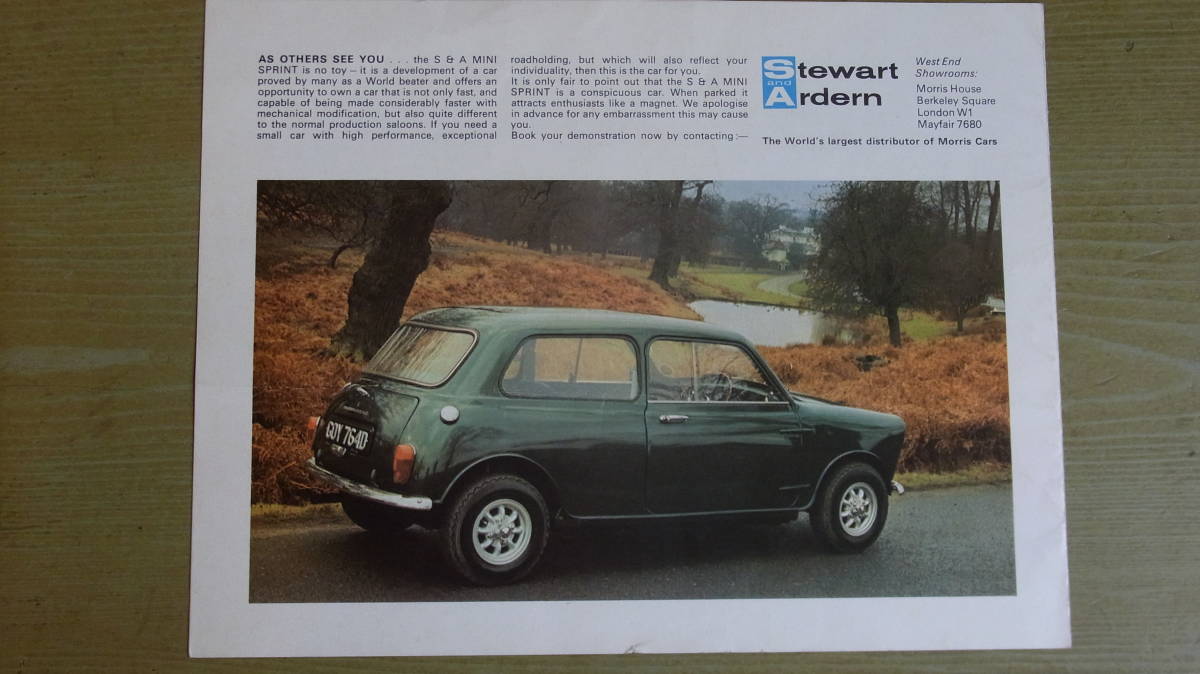 BMCミニMINI COOPER S MINI SPRINT S AND A スチュアートアンドアーデン ミニスプリント カタログ(ミニ ...