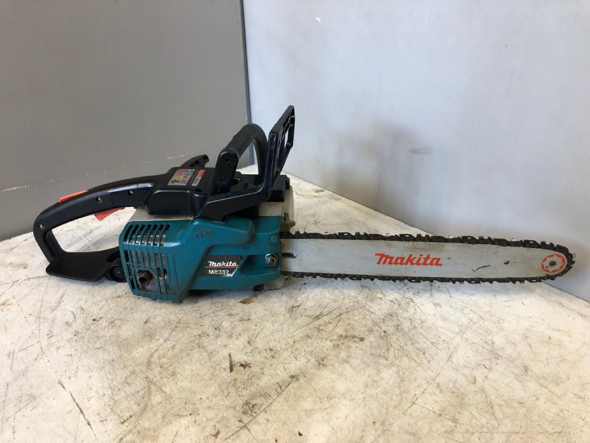 佐川発送直接引取可店舗併売 ジャンク品 通電OK ㈱マキタ makita 混合ガソリンエンジンチェンソーME322現状渡し E3 H ...