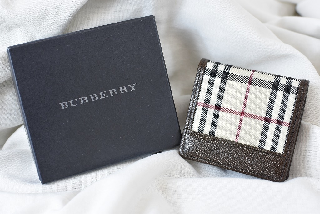 988 BURBERRY LONDON バーバリー ノバチェック 総柄 コンパクト コイン ケース 財布 レザー(小銭入れ、コインケース)｜売買されたオークション情報、yahooの商品情報を ...