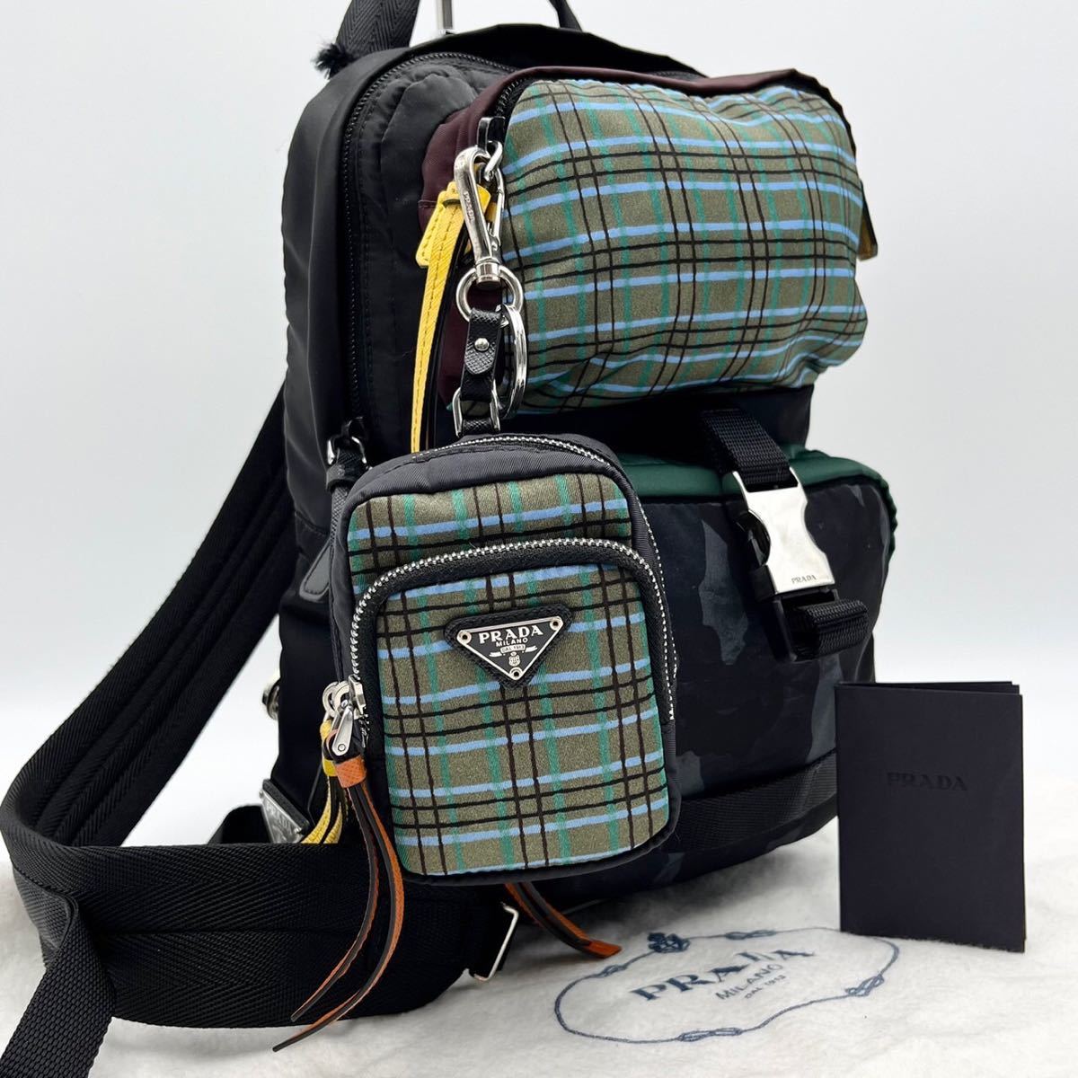 1円 激レア 入手困難 PRADA プラダ ボディバッグ 迷彩 カモフラ ショルダーバッグ ポーチ付き 着脱可 三角ロゴ プレート メンズ ナイロン(ショルダーバッグ)｜売買されたオークション ...